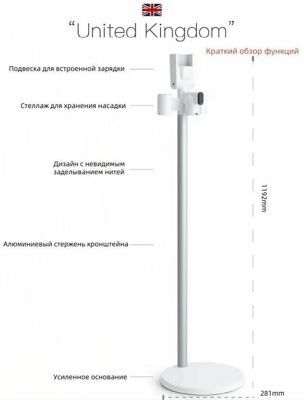 Док-стойка для пылесоса Dyson Grab and Go Dok Применимо только к версии V12