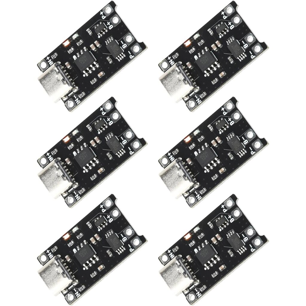 6 модулей зарядки литиевых аккумуляторов TP4056 1.2A модули платы зарядки литиевых аккумуляторов