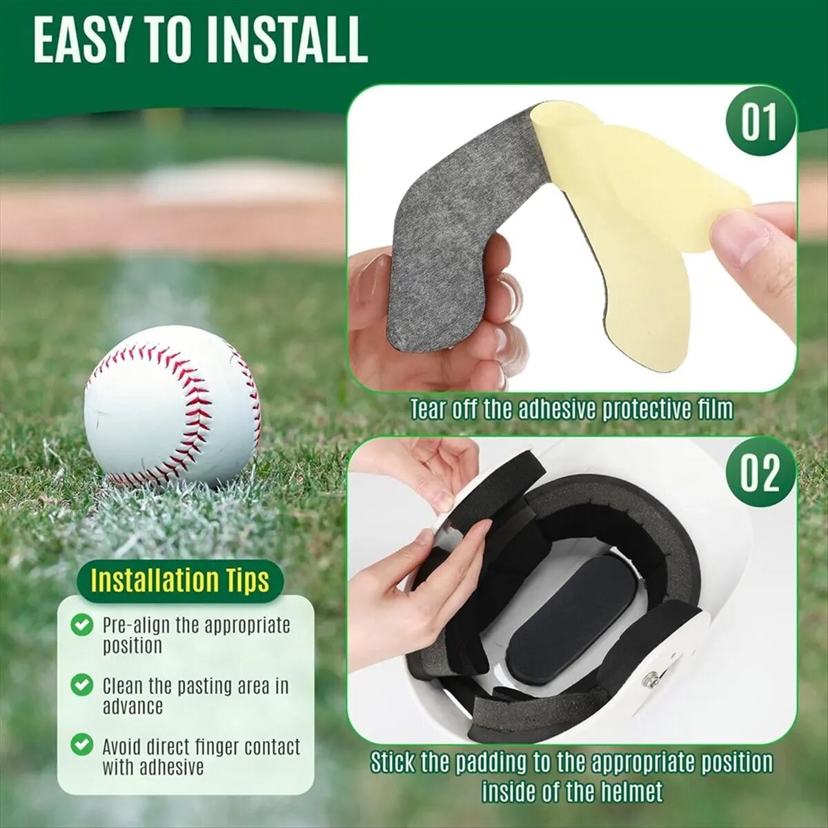 Комплект набивки шлемов для бейсбола/софтбола