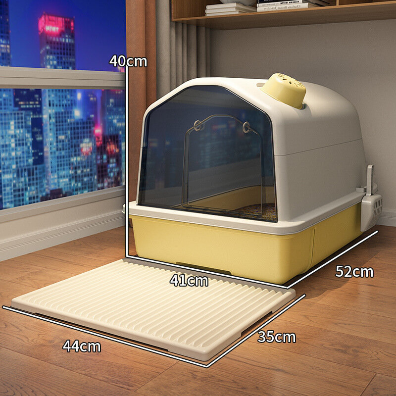 Полностью закрытый, запах-устойчивый, дезодорирующий, очень большой лоток для кошачьего туалета, защита от разбрызгивания, очень большой лоток для кошачьего туалета