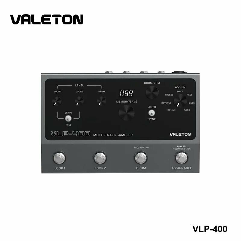 Valeton VLP-400 Многодорожечный сэмплер с 4 ножными переключателями - два полнофункциональных лупера, драм-машина