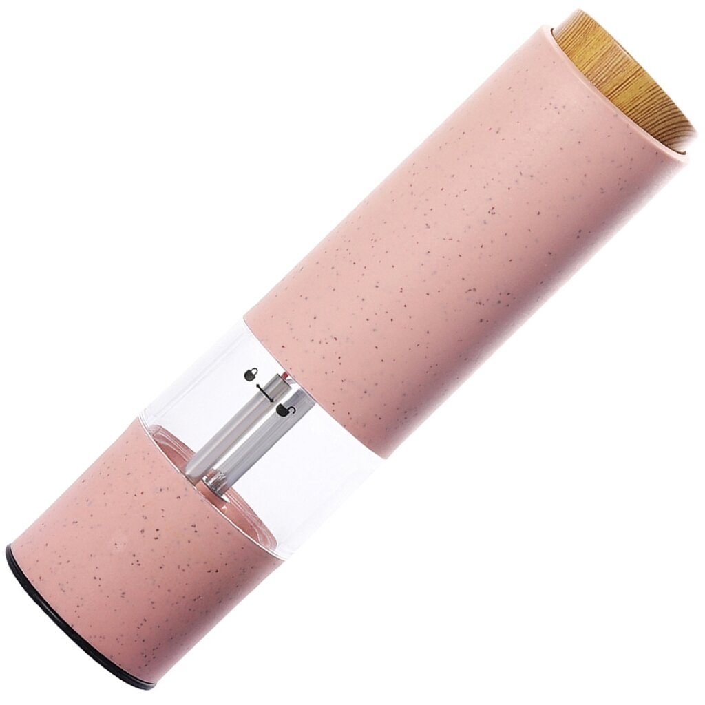 Электрическая измельчительница перца, различные цветные пластиковые измельчители, измельчители перца и морской соли на батарейках-розовый