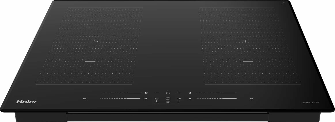Варочная панель Haier HHX-Y64SFFVB, индукционная, стеклокерамическая, 4 конфорки, функция Booster — фото 1