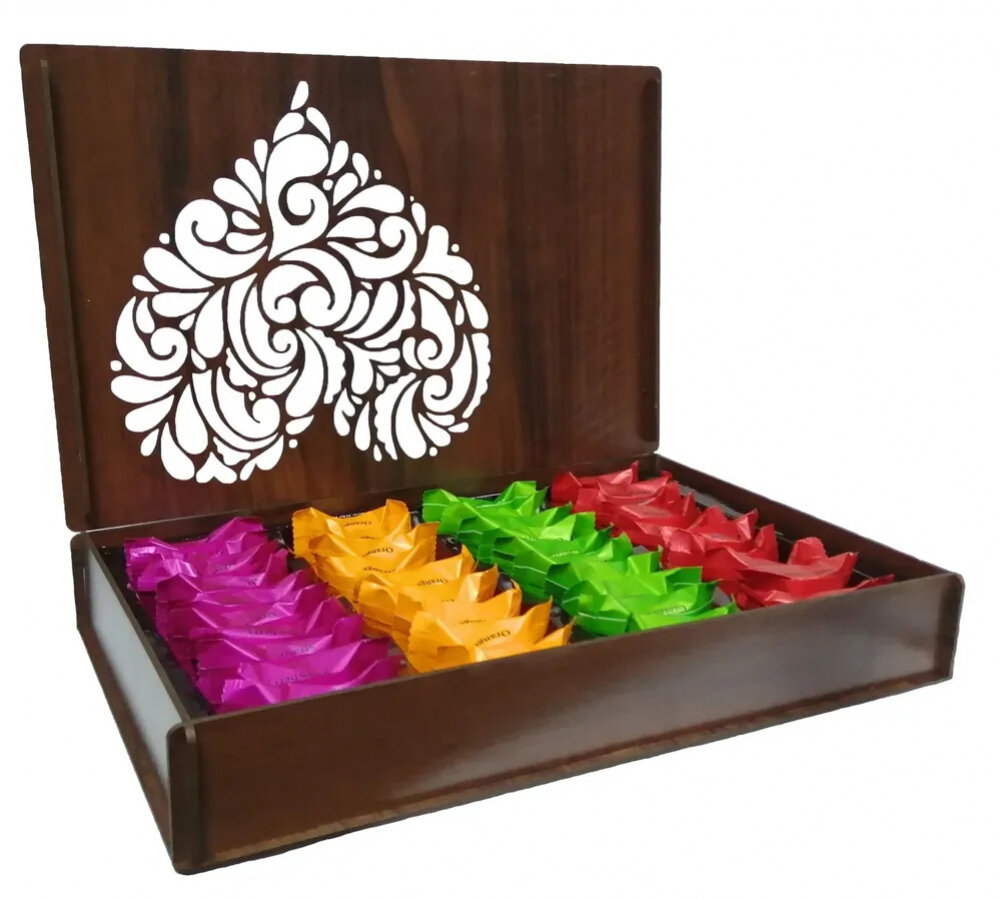 Конфеты HAJABDOLLAH из пишмание ассорти клубники, дыни, апельсина, арбуза во фруктовой глазури "Сердце" 500г