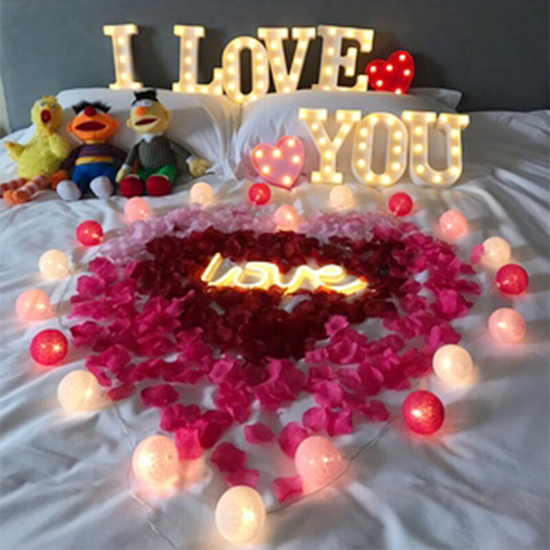 3W светодиодная красная маленькая сердечная лампа в теплом белом цвете для романтических подарков