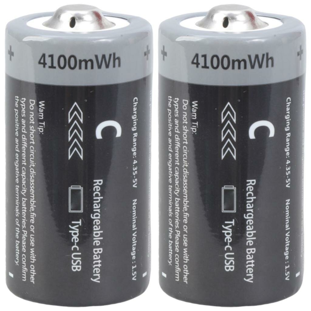 Перезаряжаемые литиевые элементы питания типа C (USB-C), 4100 МВтч