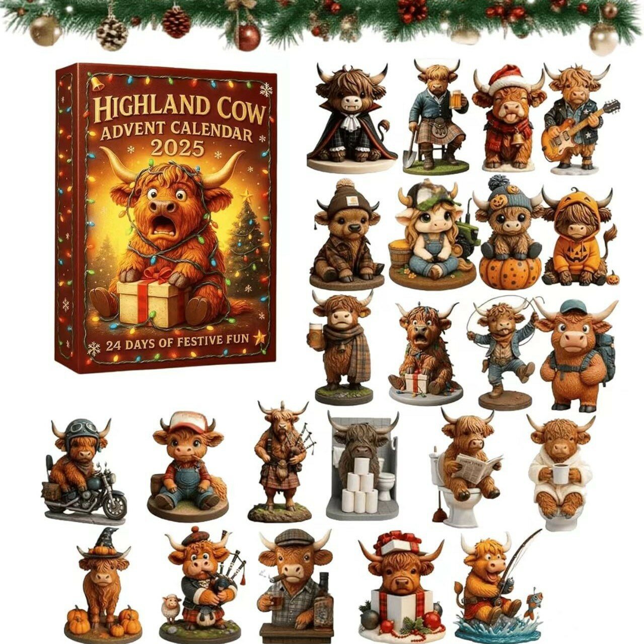 В наличии Адвент-календарь 2025 года, слепой бокс, рождественский подарок [2D плоский]