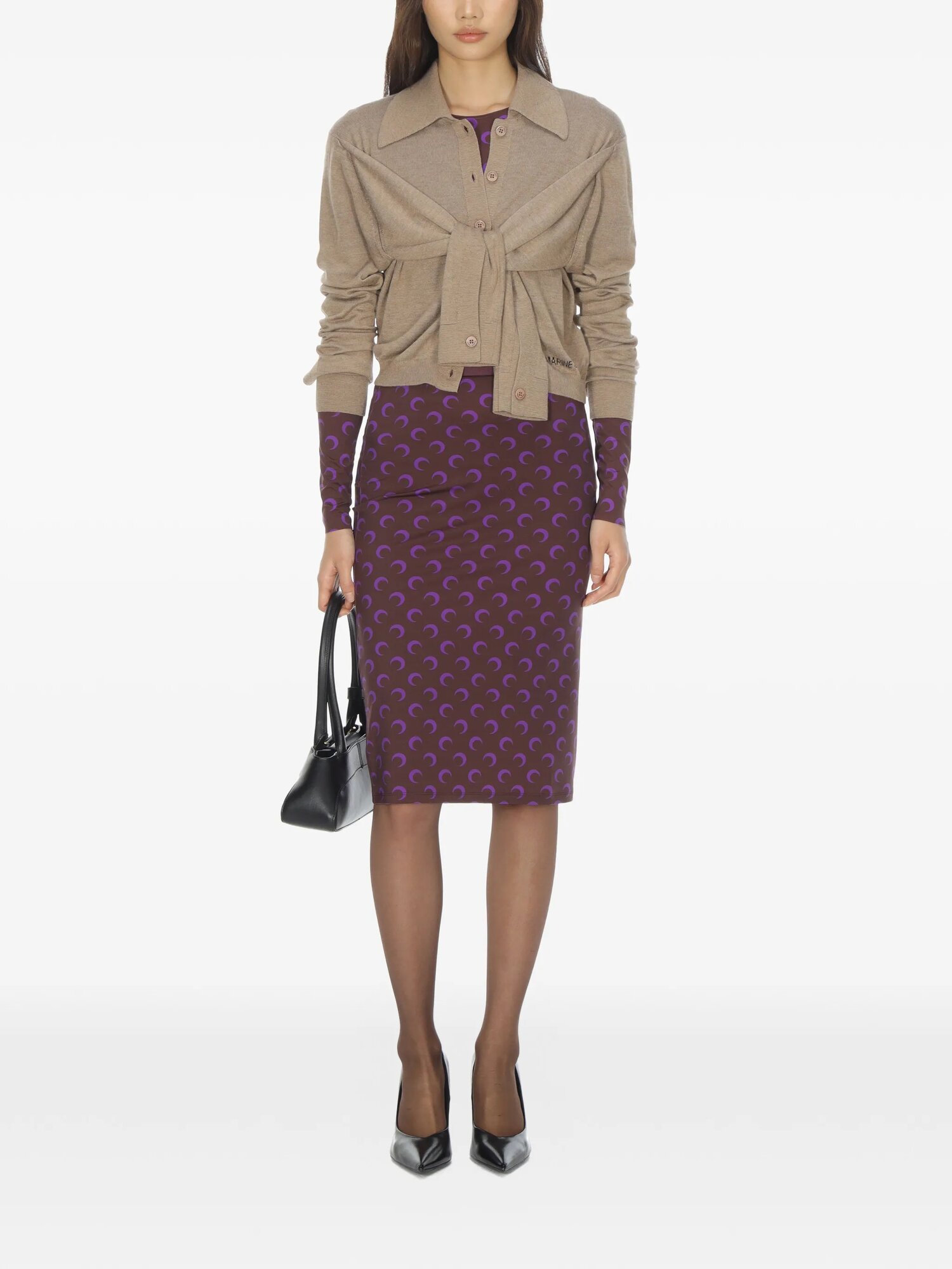 Юбка Marine Serre, размер 36, purple — фото 1