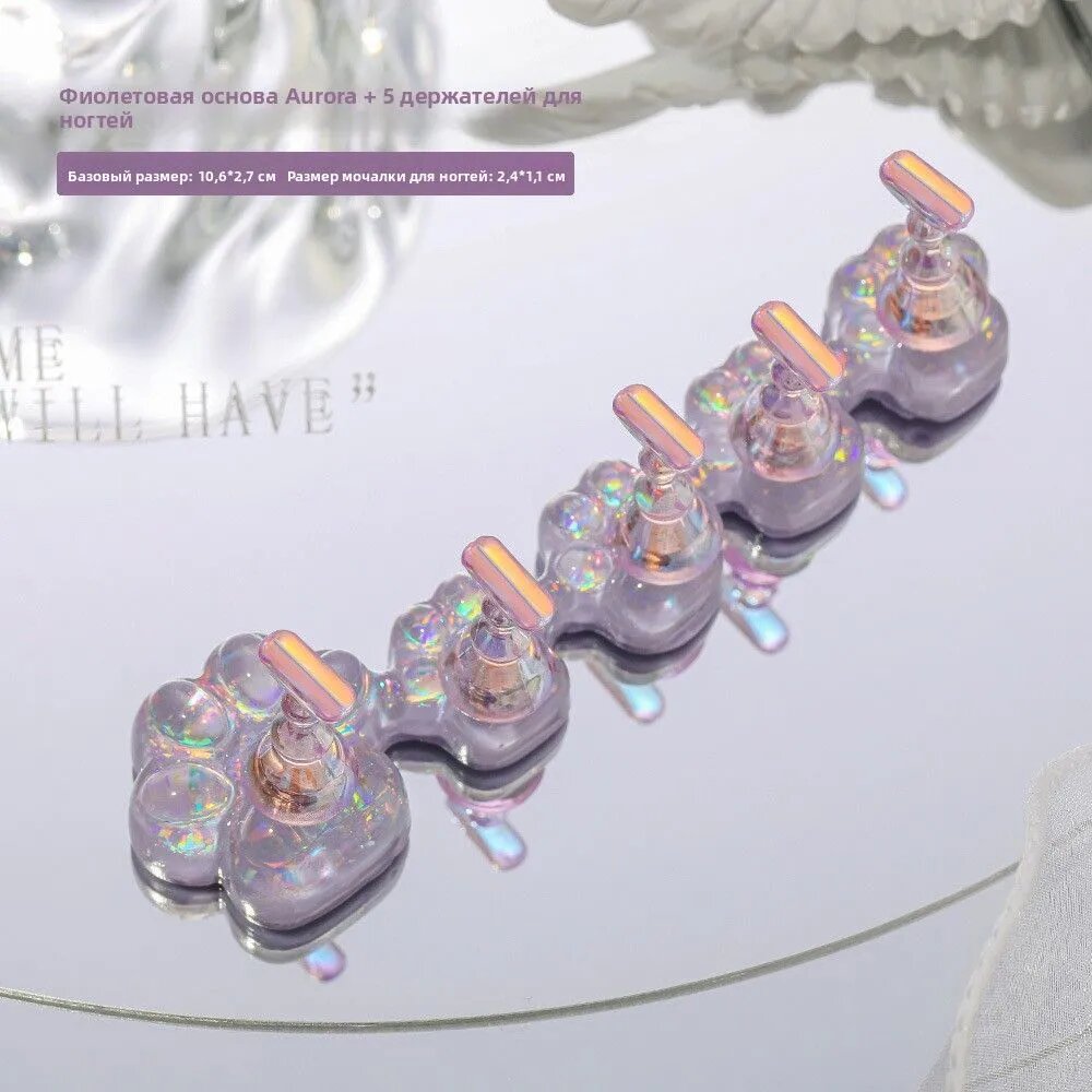 1 шт. прочной адсорбционной пластины для ногтей для начинающих, чтобы практиковаться в фиксации типсов