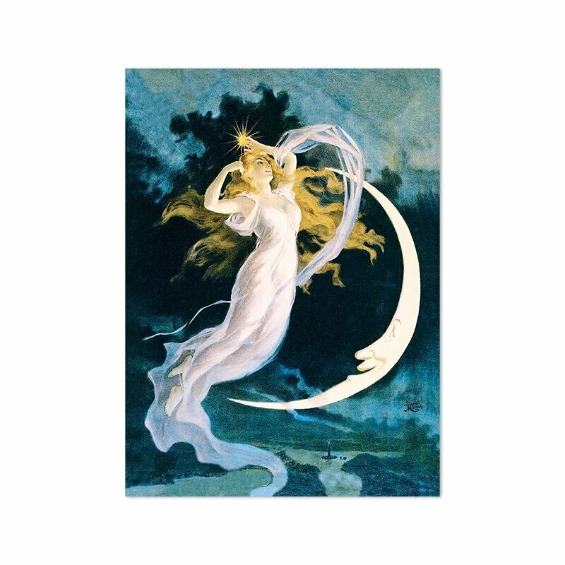 Винтажная сказка на холсте, белый, 21x30 см, без рамы