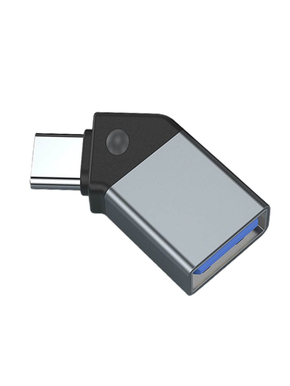 45-Градусный Преобразователь Type C в USB3.0 с Индикатором для Разъема телефона Ноутбука