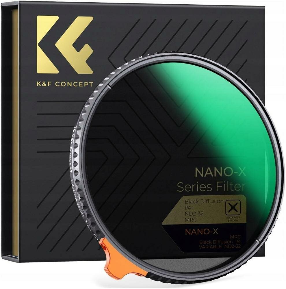 Светофильтр K&F Concept Nano-X Black mist 1/4 ND2-32 82mm нейтральный
