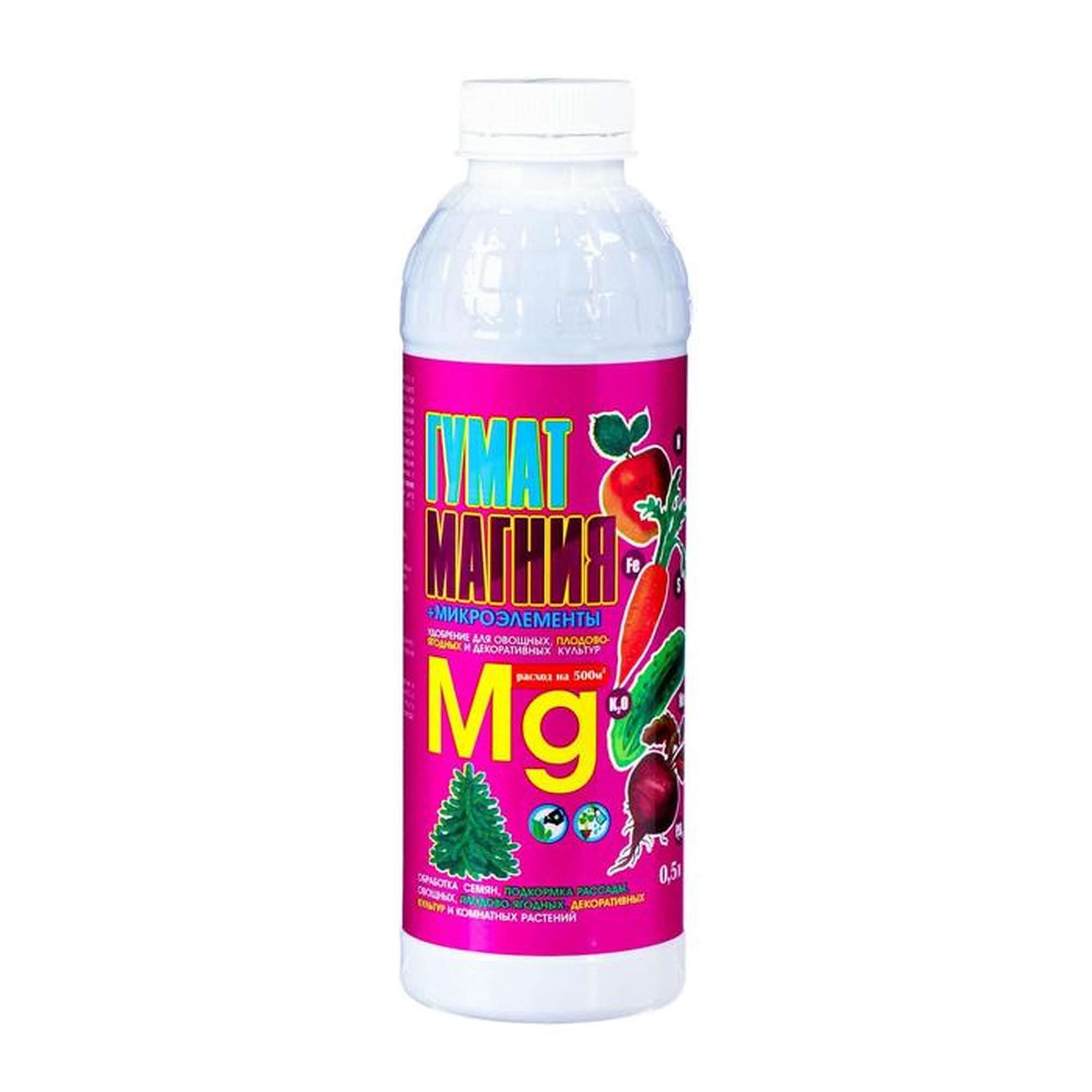 Удобрение Гумат Магния + микроэлементы, объем 0.5 л, бутылка