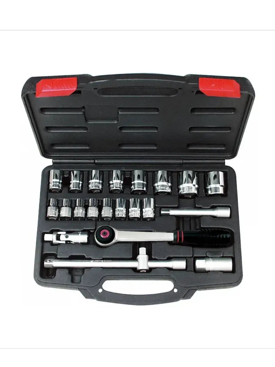 Набор головок и аксес. 1/2", 22 пр. в чемодане 10-32 мм
