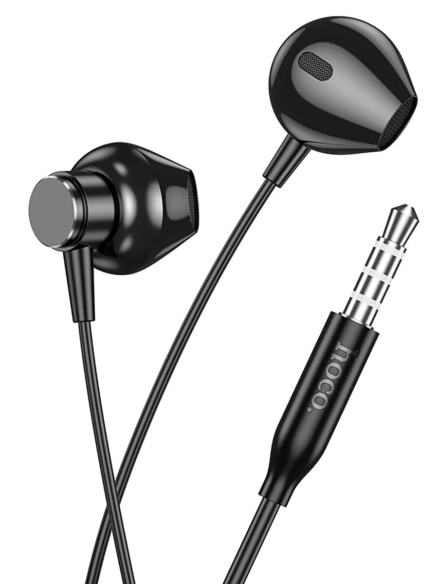 Наушники проводные с микрофоном Hoco M125, цвет черный