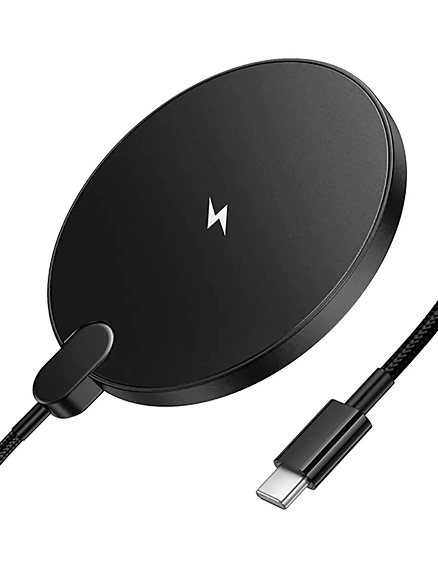 Беспроводное зарядное устройство Hoco CW62 15W, с индикацией напряжения, цвет черный