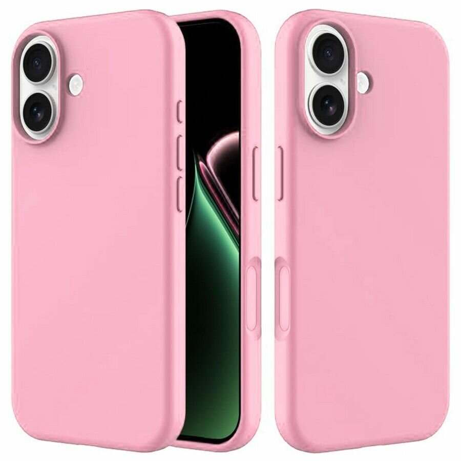 Силиконовая накладка без логотипа (Silicone Case) для Apple iPhone 17 розовый
