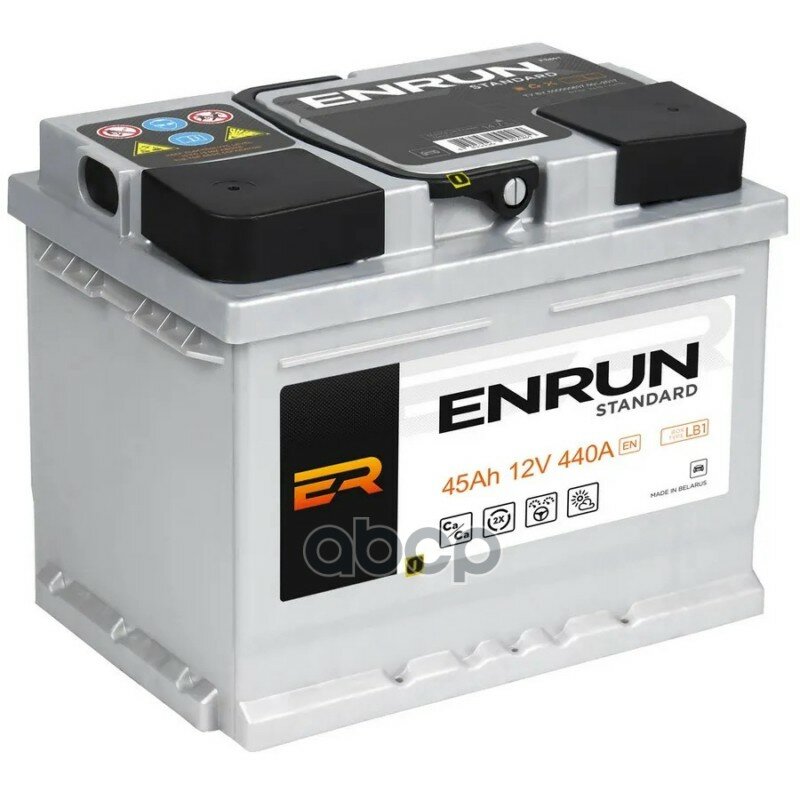 Аккумулятор ENRUN Standart 45 А/ч обратный R+ 207x175x175 LB1 EN 420 А ENRUN арт. ES450