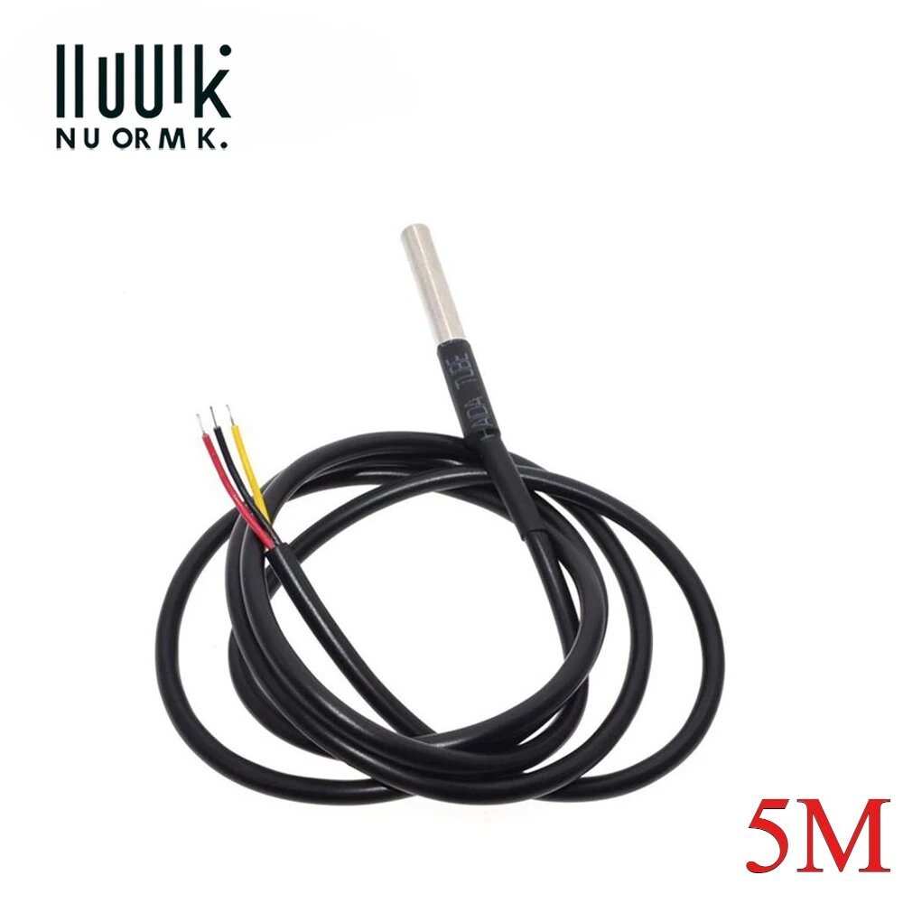 DS18B20 Водонепроницаемый датчик температуры DS18b20 Датчик температуры 1 м 2 м 3 м 5 м XH2.54-3P для Arduino DIY Kit ESP32