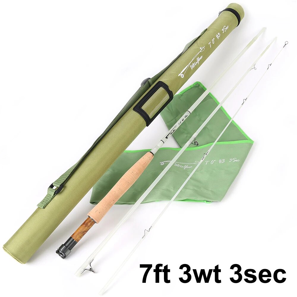 MAXCATCH Удочка для нахлыста из стекловолокна S+ 7'0'/8'0'/8'6' 3-10WT Ultra Glass Green 1