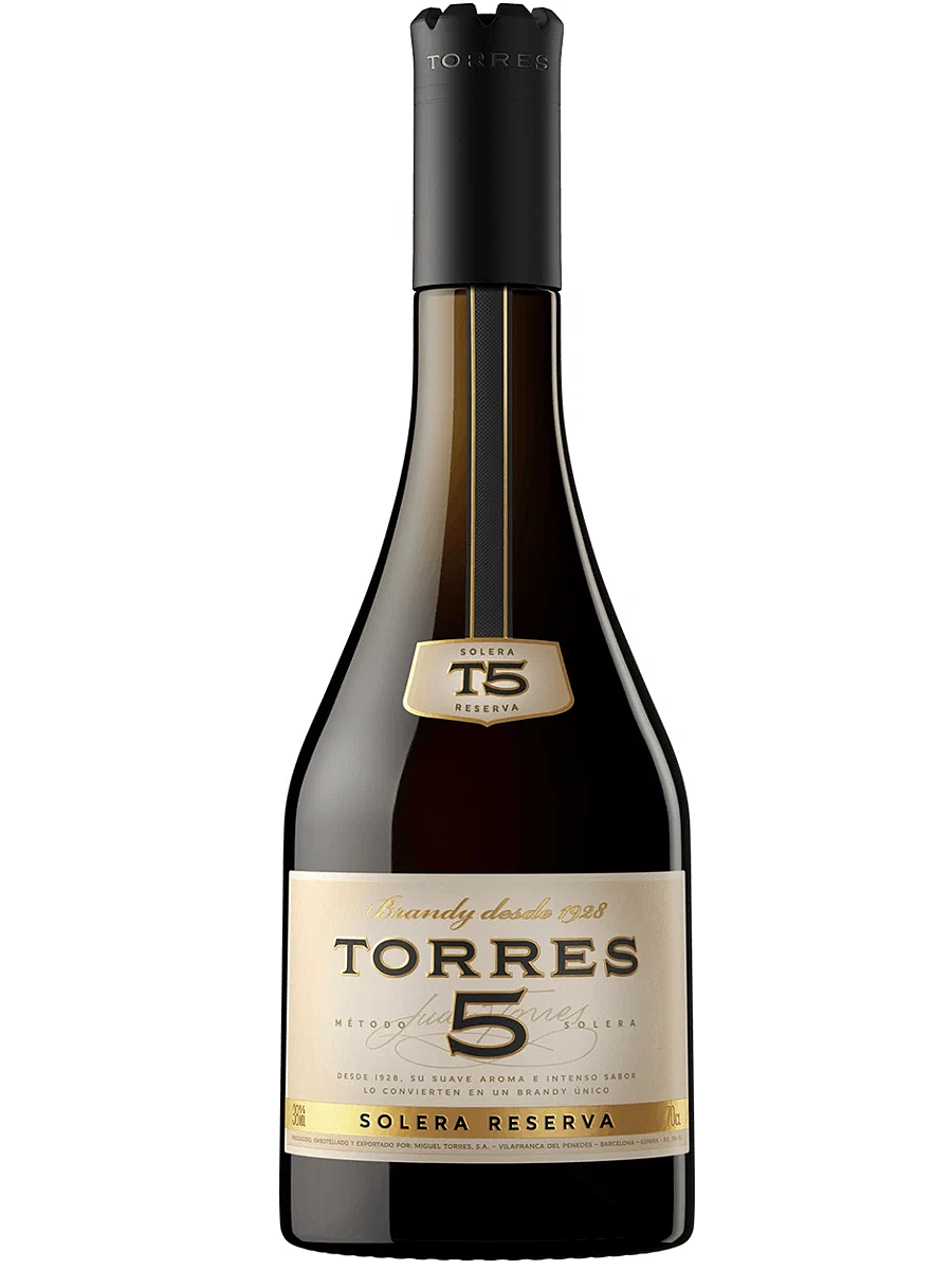 Бренди "Torres 5" Solera Reserva, виноградный, 0,5 л, Испания