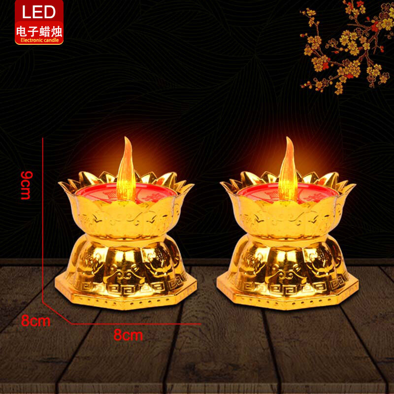 Буддийский культ, качающийся вечный свет, батарейный, бездымный, высокояркий светодиодный подсвечник, электронная свеча с подключением