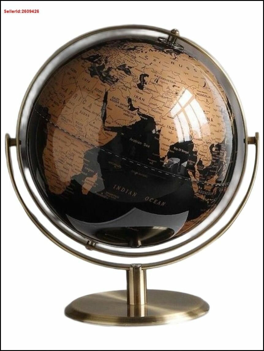 Ретро глобус английский язык креативный подарок премиум большая металлическая подставка