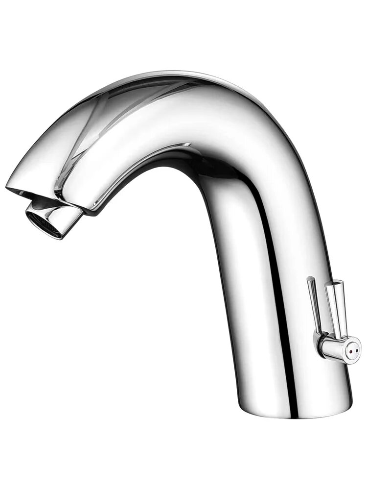 Смеситель для раковины SantiLine Photocell SL-9032 сенсорный, хром, глянцевый, кран для ванной в раковину, из латуни, с функцией экономии расхода, для инвалидов