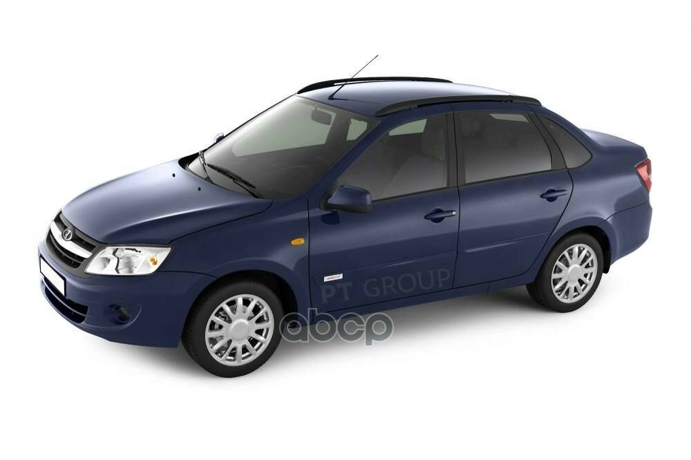 Рейлинги "комфорт" на Lada Granta седан 2011-, Lada Kalina седан 2004-2011 (расцветка - черный муар) PT Group арт. 01900602