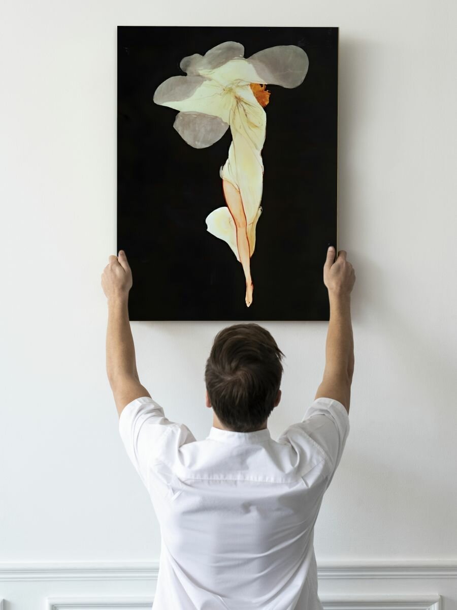 Картина Набросок грюо из света и шёлка 50х70 1 шт