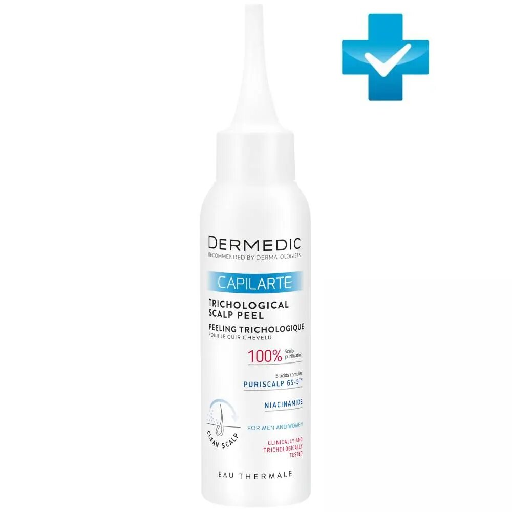 Дермедик пилинг Dermatologic Capilarte, для кожи головы, трихологический, 100мл