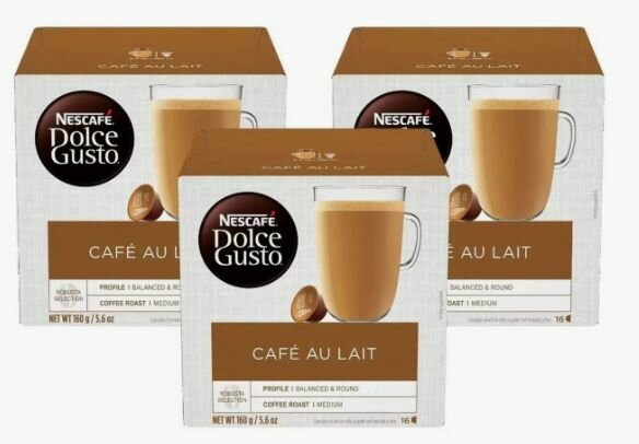 Кофе в капсулах Nescafe Dolce Gusto Cafe Au Lait 3x16 капсул
