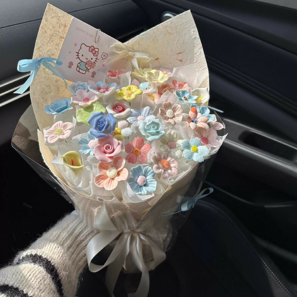 Керамический букет готовый продукт Цзиндэчжэнь подарок на год для лучшей подруги девочки креативный подарок на Новый год и день рождения для девушки