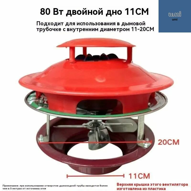 Вентилятор с индуцированной тягой к дымоходу мощностью 220 В мощностью 80Вт