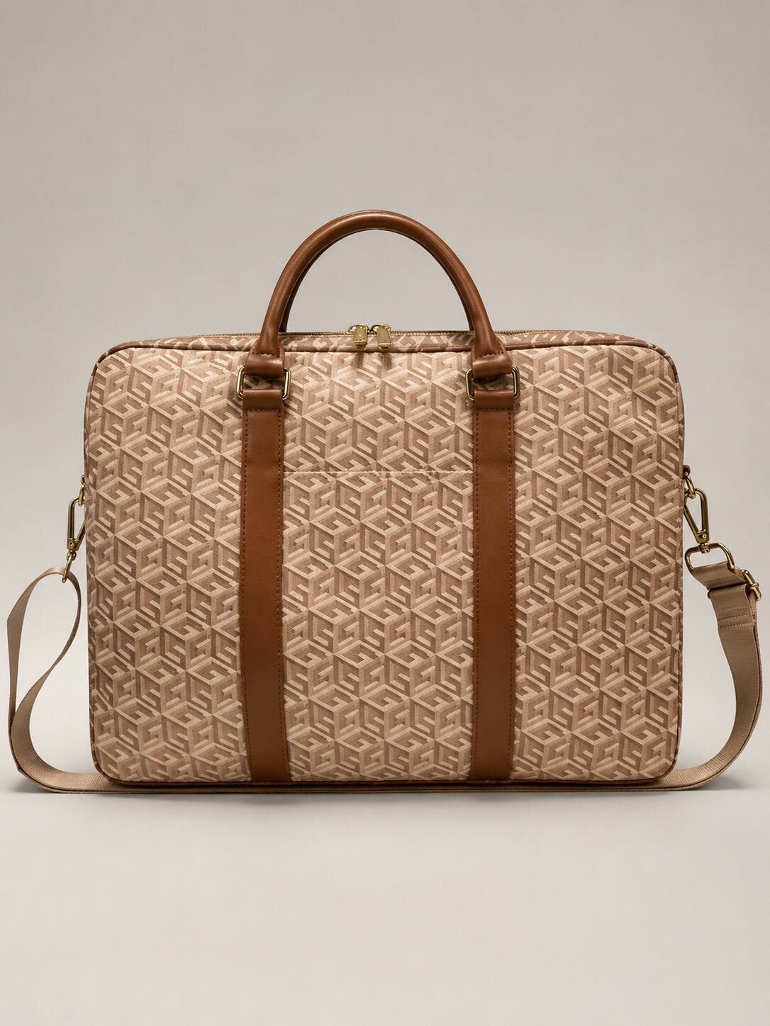 Сумка для ноутбука 15" - 16" из экокожи, на молнии, с ремнем GUESS