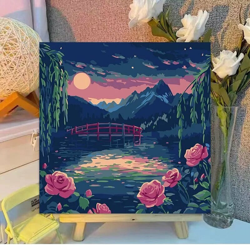 Картина по номерам, 20x20 CM, животные, пейзаж, подарок