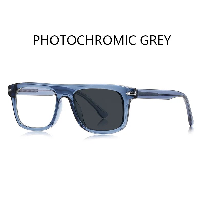 RBENN 2025 мужские очки для чтения Blue Photo Grey, Темно-синий, +200