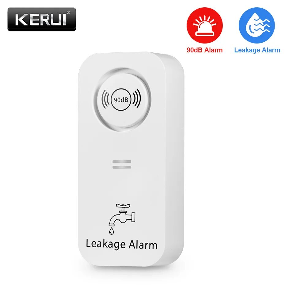 KERUI Детектор протечки воды беспроводной 90dB, 1pcs