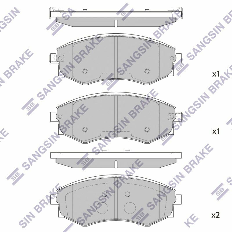 Sangsin Brake Колодки тормозные передние SP1144 SSANGYONG MUSSO. KORANDO 95