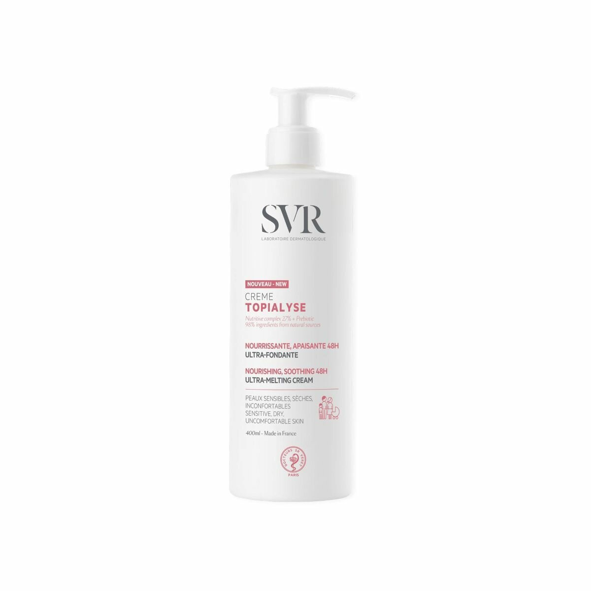 SVR топиализ Питательный крем, 400 мл / SVR TOPIALYSE Ultra-melting cream
