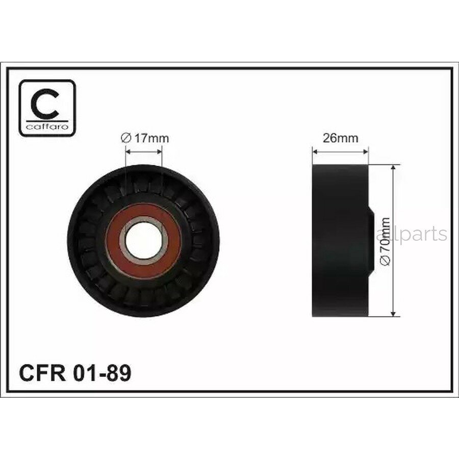 CAFFARO 01-89 Ролик натяж-ля ремня