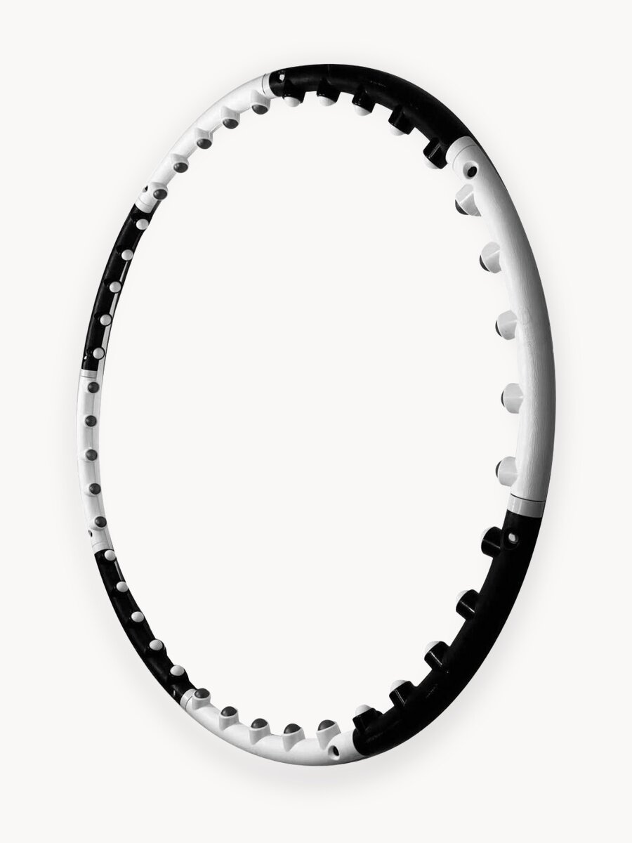 Обручи массажный разборный черно-белый 95 см 8секций LMAR PLAST