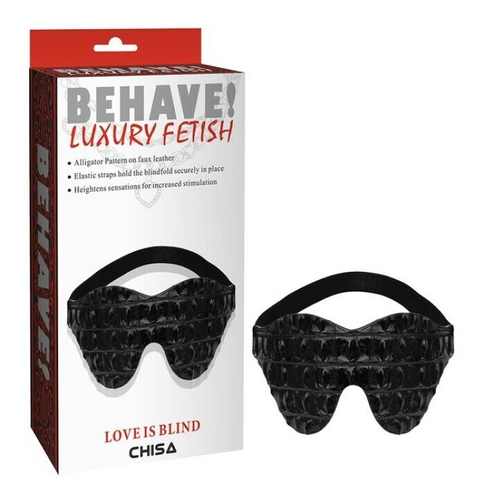 Маска для глаз Love Is Blind Alligator Pattern; черная