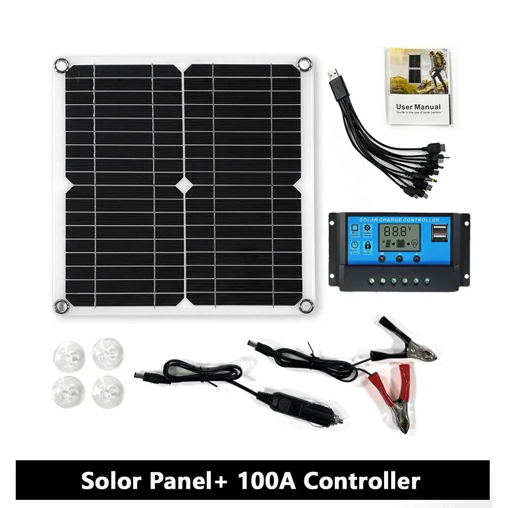 Солнечная панель 400 Вт с контроллером 12В 5В USB With 100A Controller