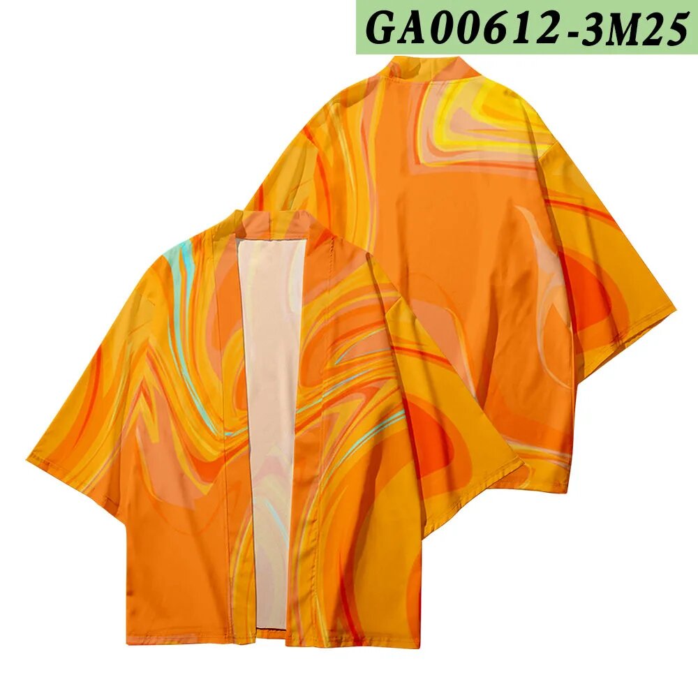 Хаори оранжевое GA00612-tops, размер 6XL