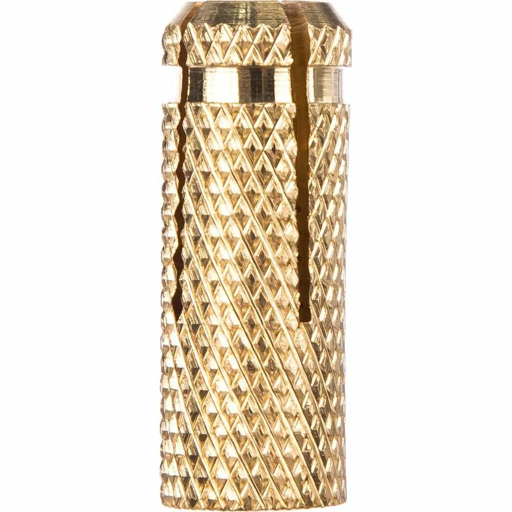 Качественный Крепеж Забиваемый анкер цанга М10, латунь 0500041 КЧ