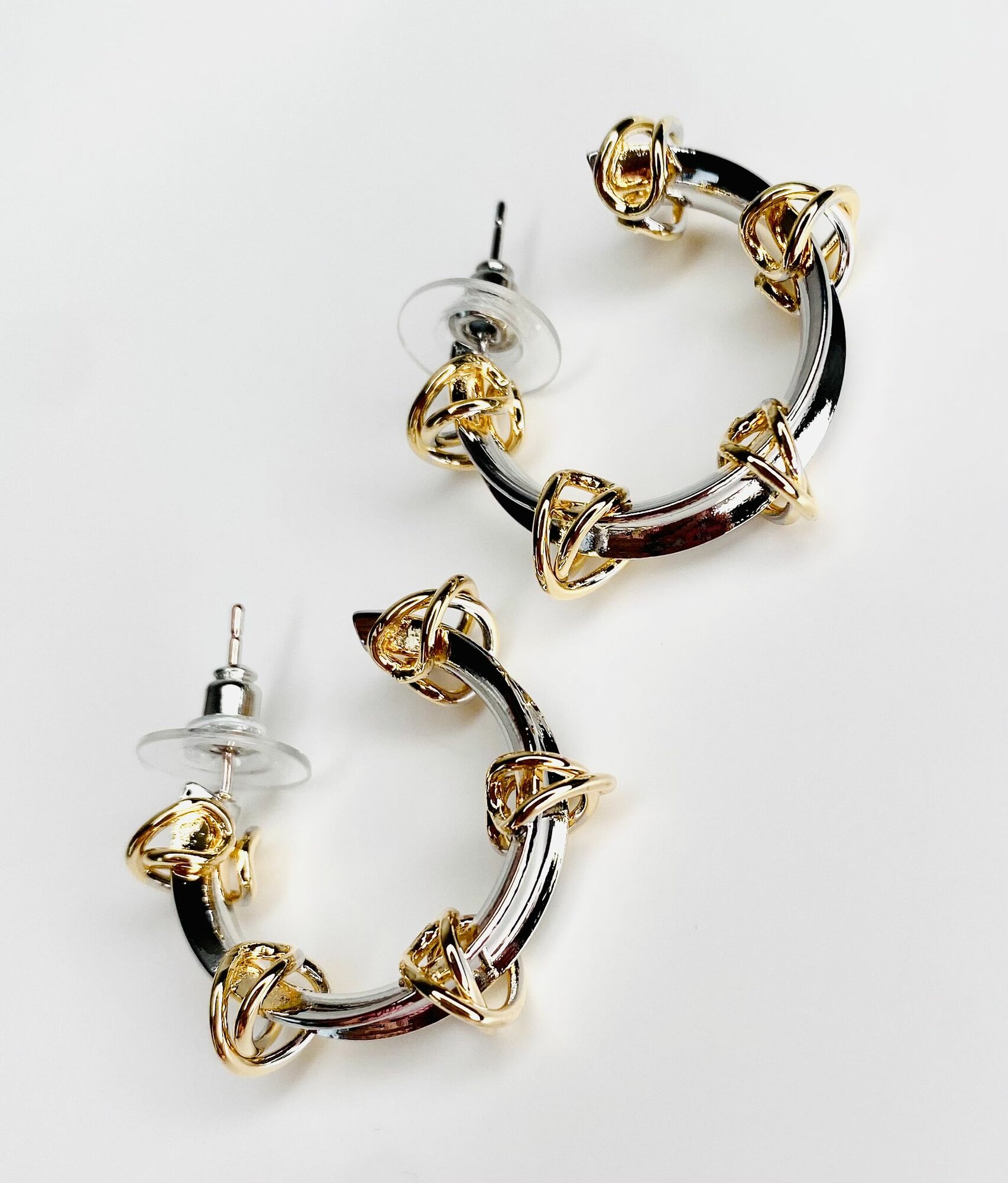 Серьги конго, металл