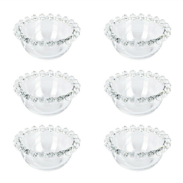 NOUVELLE HOME Gocciolina набор стеклянных розеток 6 шт 8х3 см для интерьера.