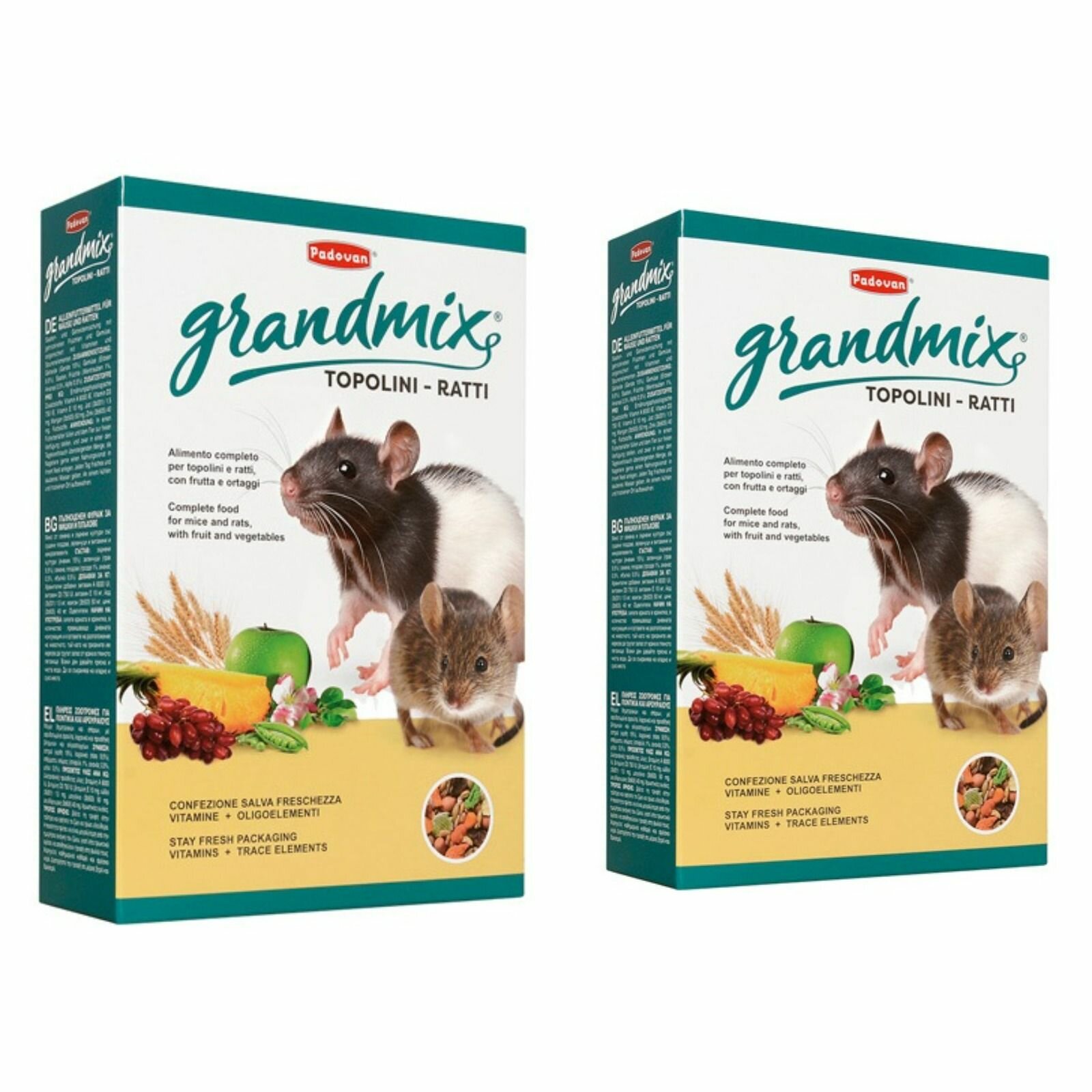 Padovan Корм для мышей и крыс Grandmix Topolini Ratti, 1000 г, 2 уп