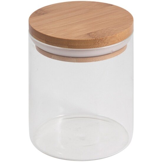 Банка Mallony стеклянная для сыпучих продуктов с крышкой BAMBU 0,45 л